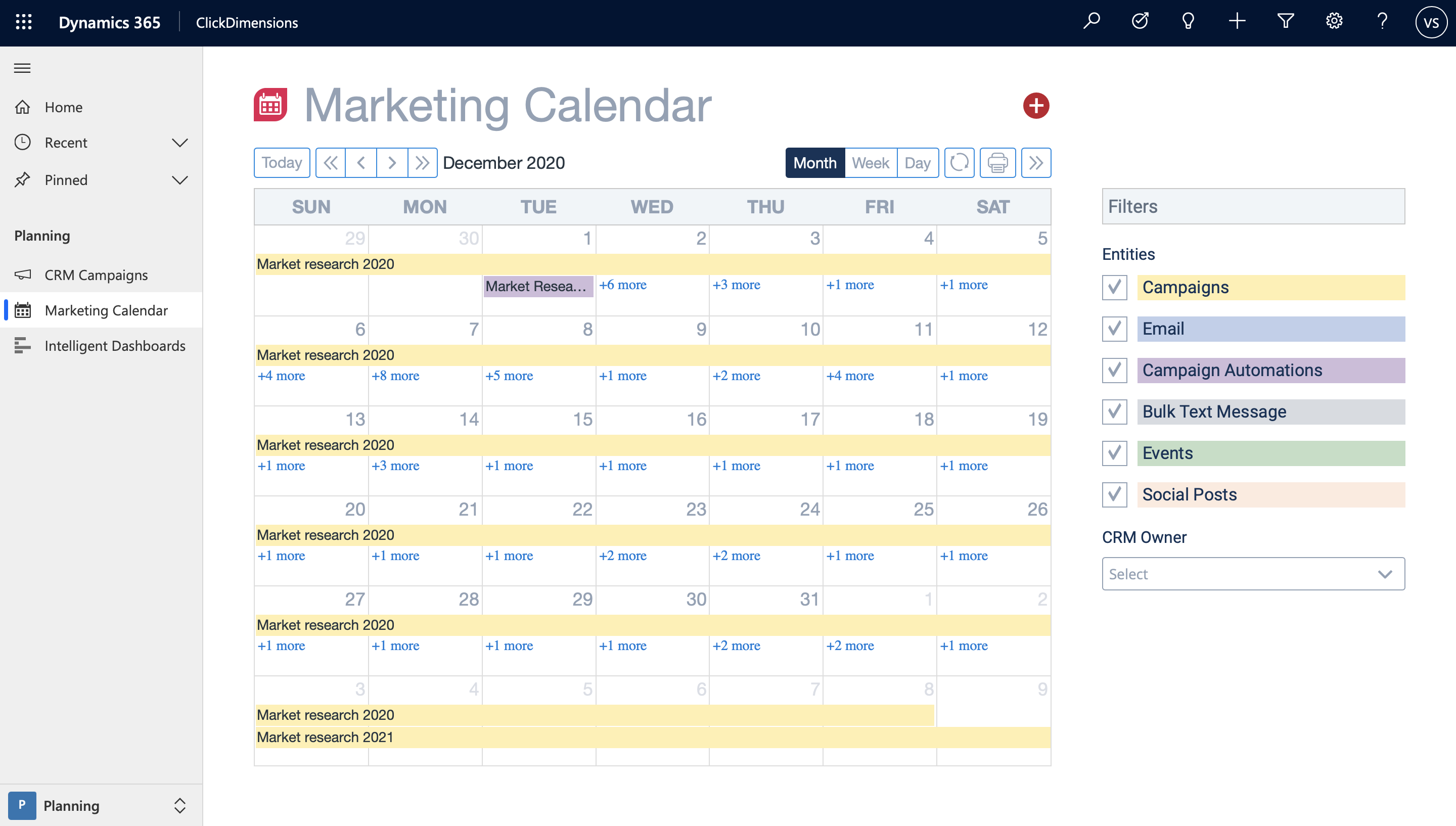 Marketing Calendar - Dansk ClickDimensions Partner